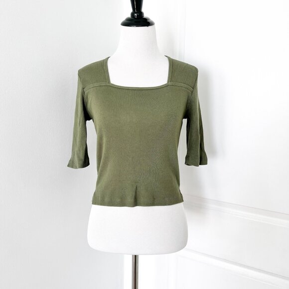 Ralph Lauren | Tops | Ralph Ralph Lauren Olive Green Square Neck Top ...